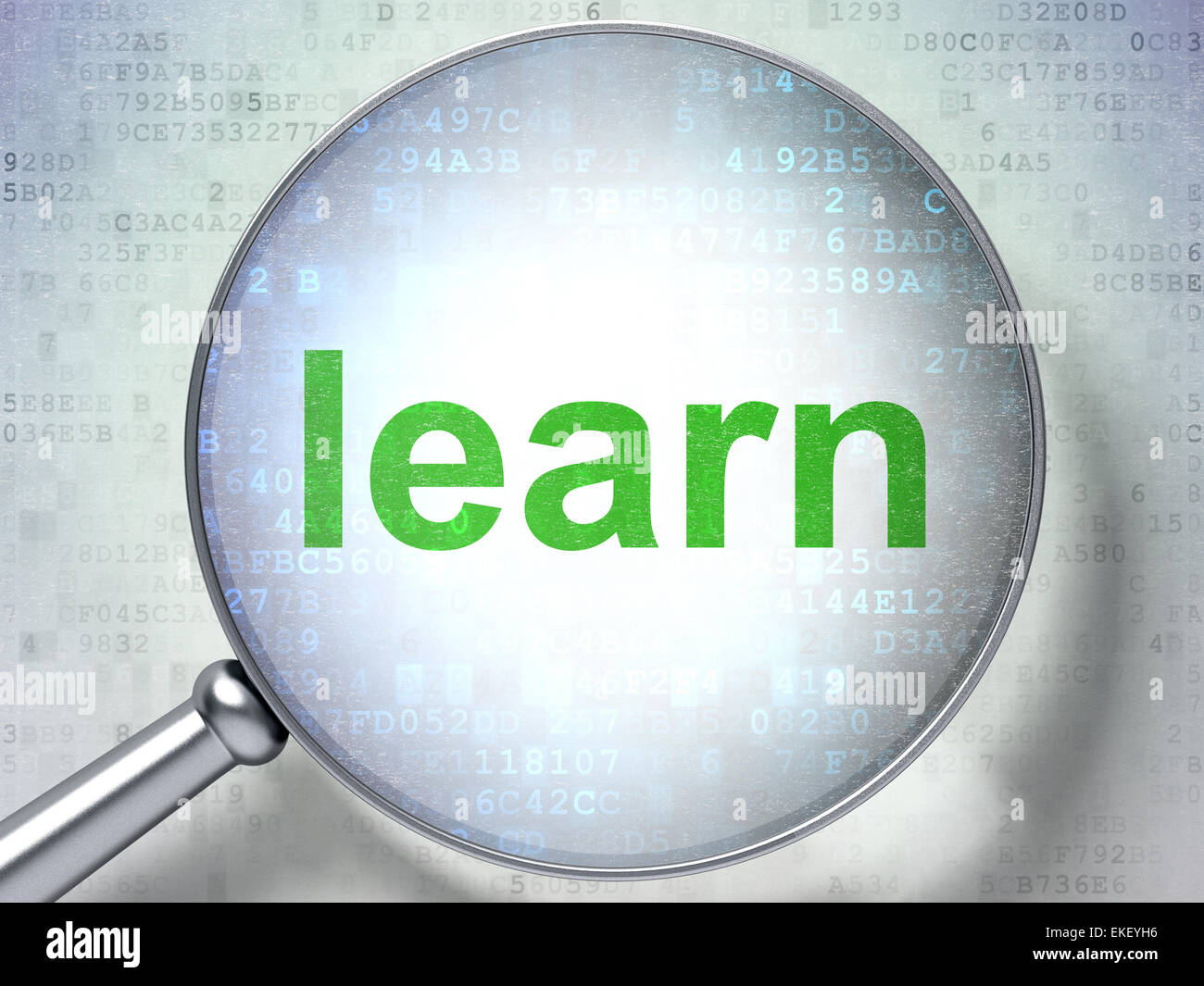 Words learn on digital background Stock Photo - Alamy