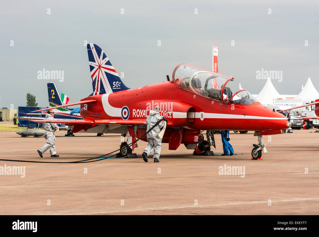 RAF Red Arrows Display Team at RIAT, Fairford 2014 Stock Photo - Alamy