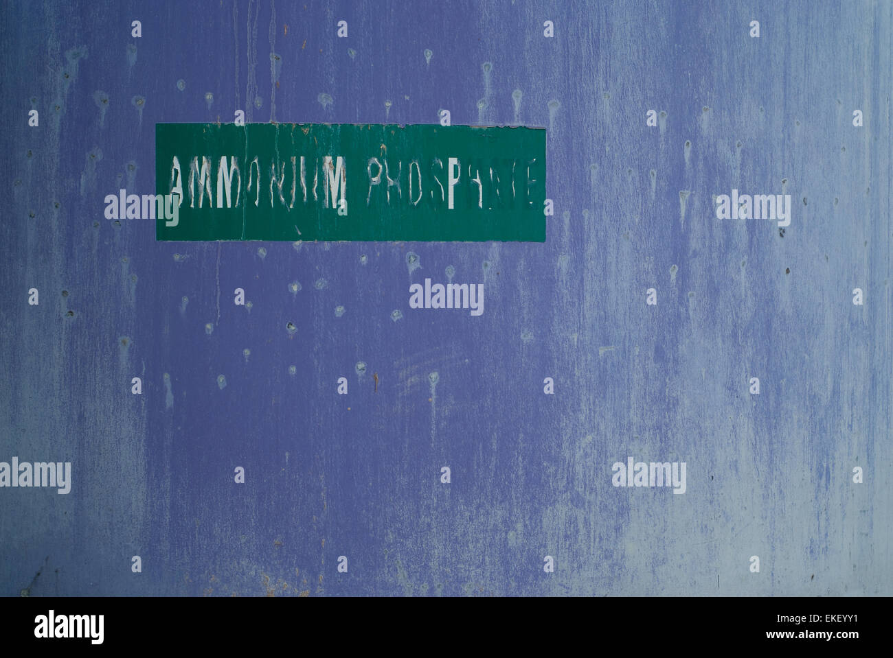 Chemical ammonium phosphate tank Stock Photo - Alamy