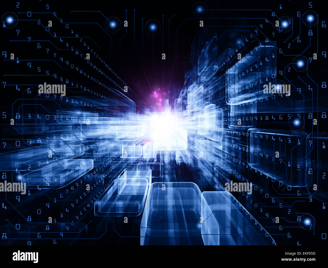 Lights of Virtual Space Stock Photo - Alamy