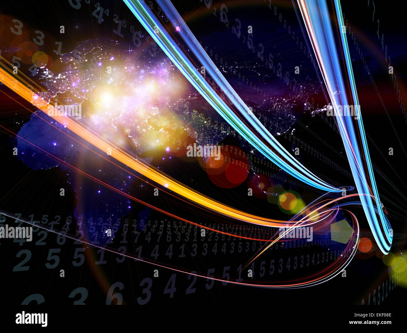 Numeric data streams hi-res stock photography and images - Alamy