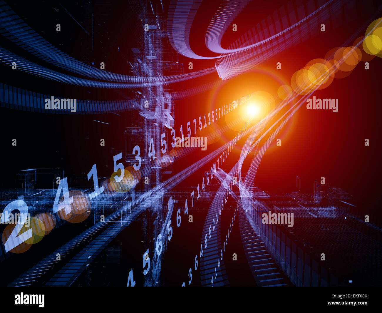 Numeric data streams hi-res stock photography and images - Alamy