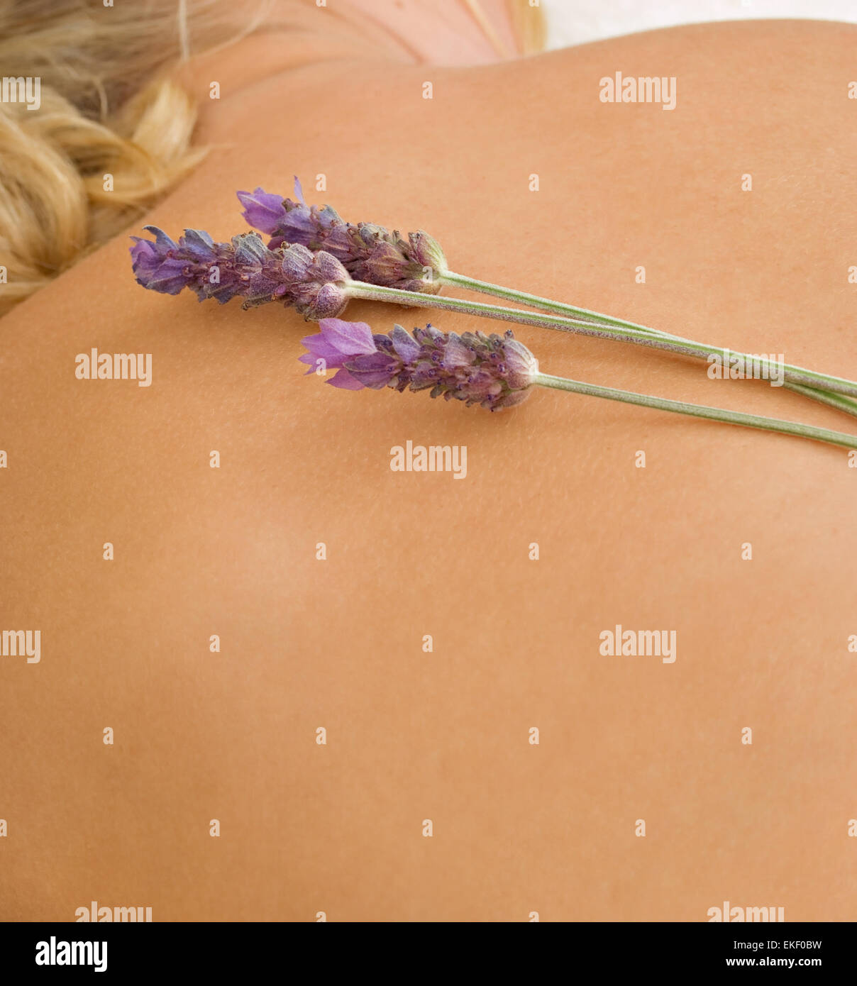 Beauty therapy and lavender Stock Photo - Alamy