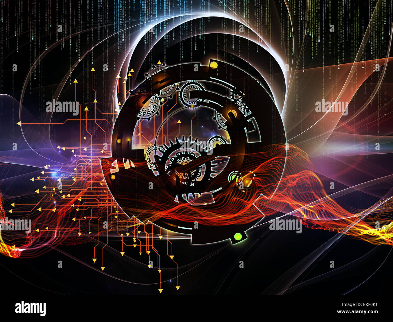 Digital Processing Abstraction Stock Photo - Alamy
