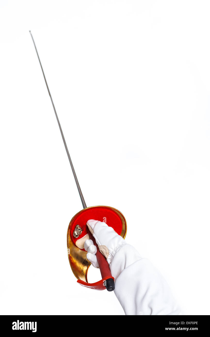 Epee in the child hand Stock Photo - Alamy