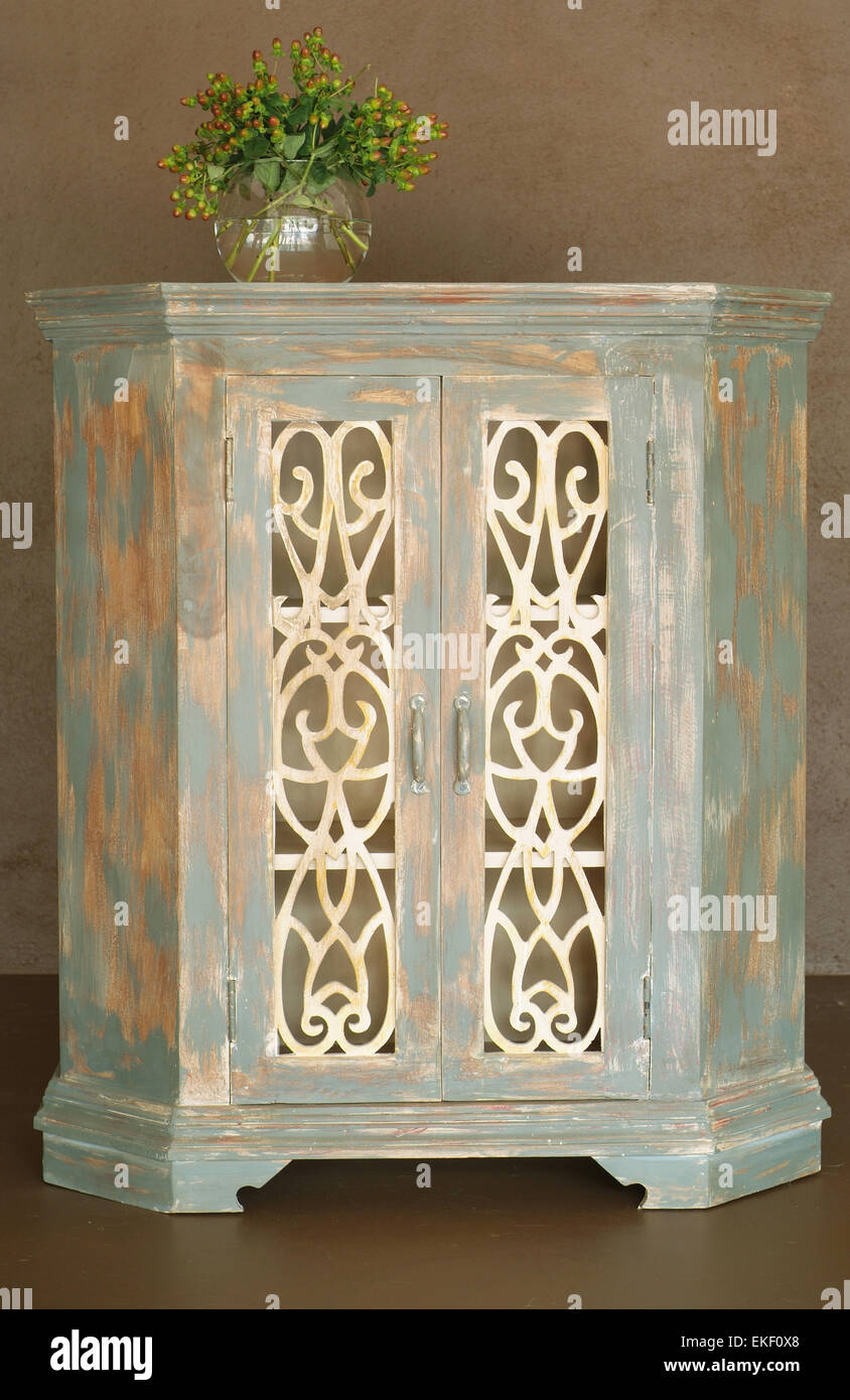 Classic wooden cupboard Stock Photo - Alamy