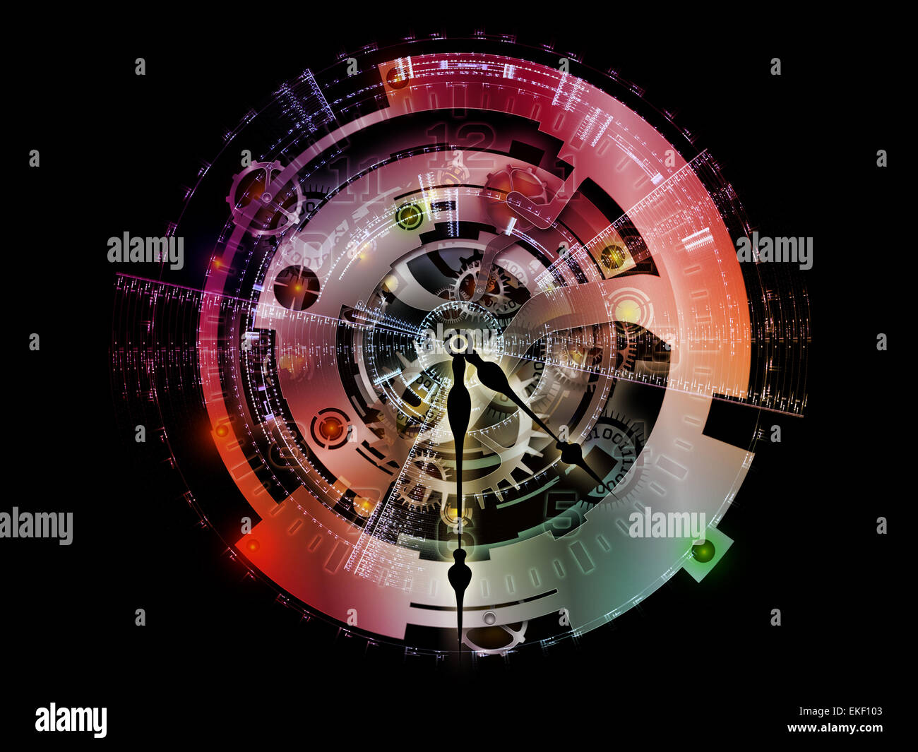 Lights of Clockwork Stock Photo - Alamy