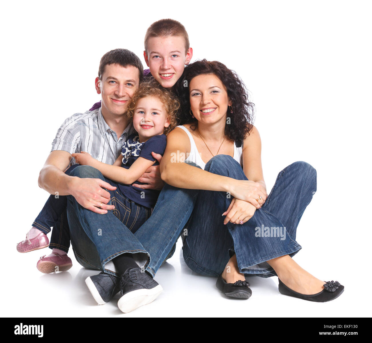 Beautiful happy family Stock Photo - Alamy