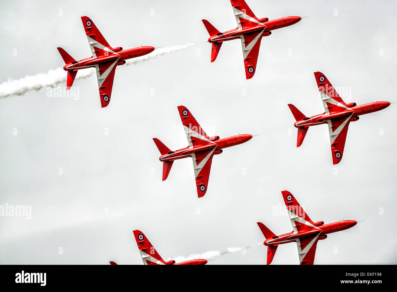 RAF Red Arrows Display Team at RIAT, Fairford 2014 Stock Photo - Alamy