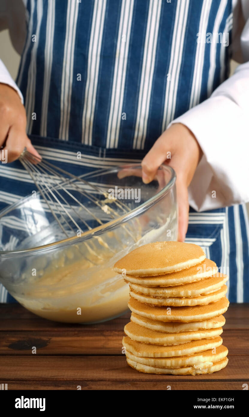 Hand mixing pancake batter in bowl hi-res stock photography and images ...