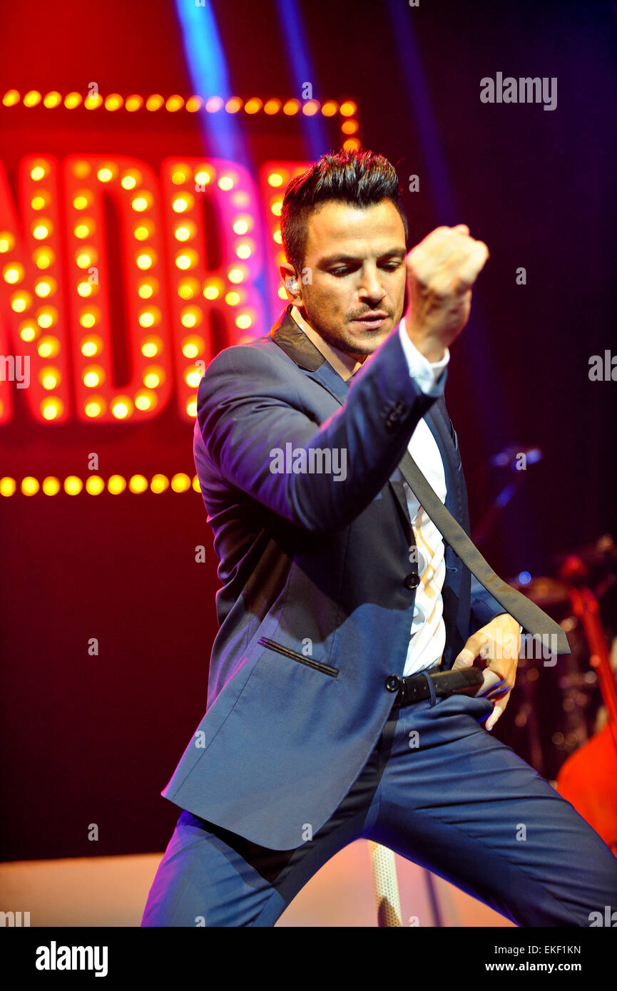 Peter Andre performs live in the UK at the Sheffield City Hall Stock ...