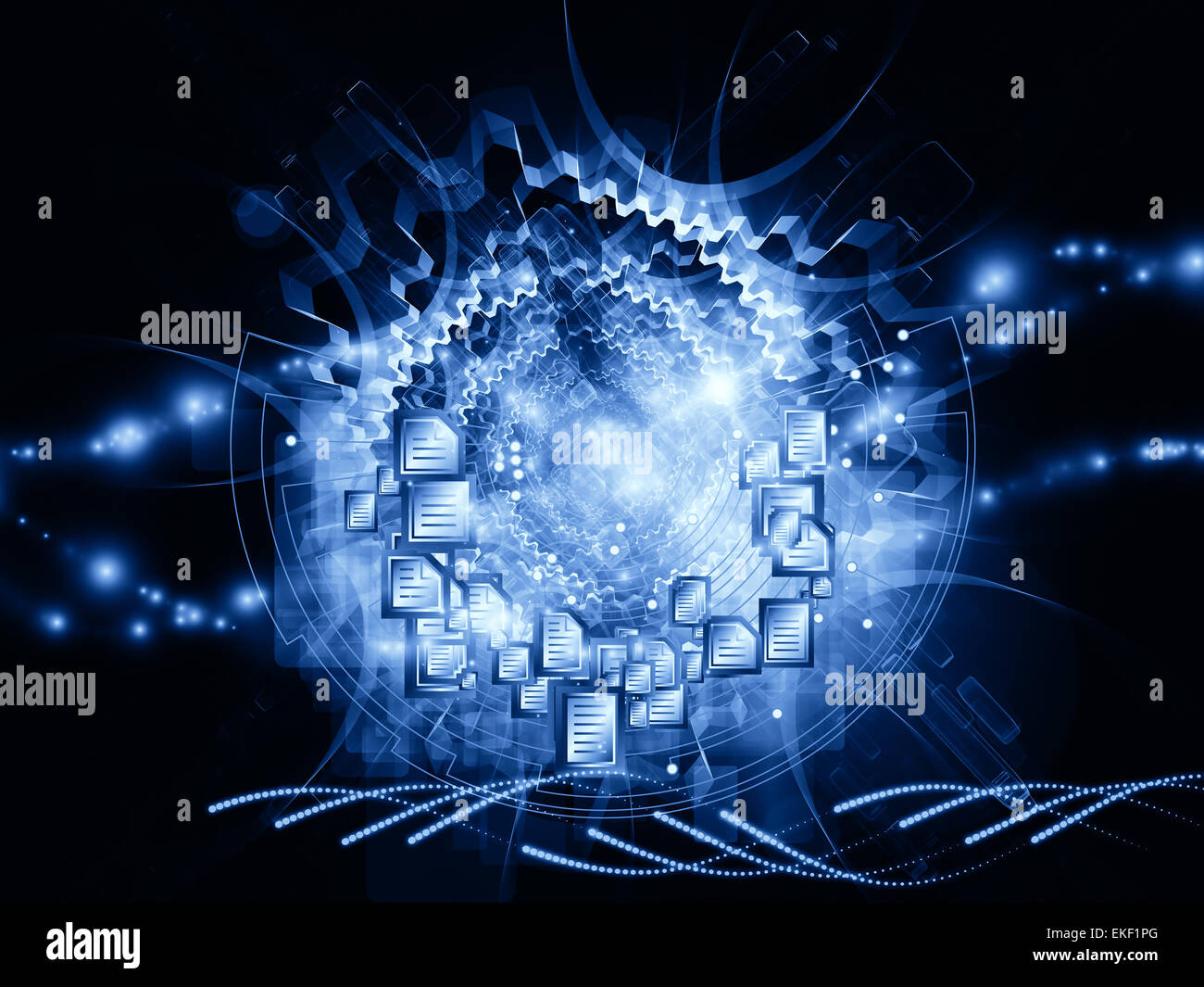 Lights of information Stock Photo - Alamy