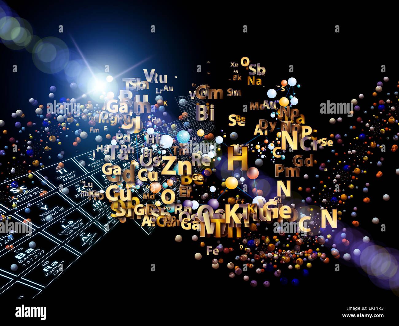 Magic of Chemical Elements Stock Photo - Alamy