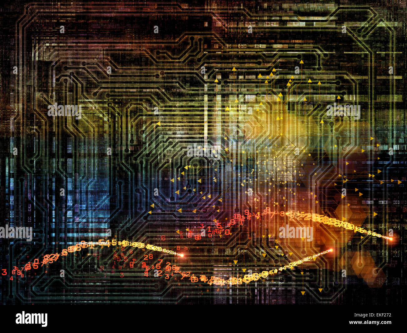 Waves of Network Stock Photo - Alamy