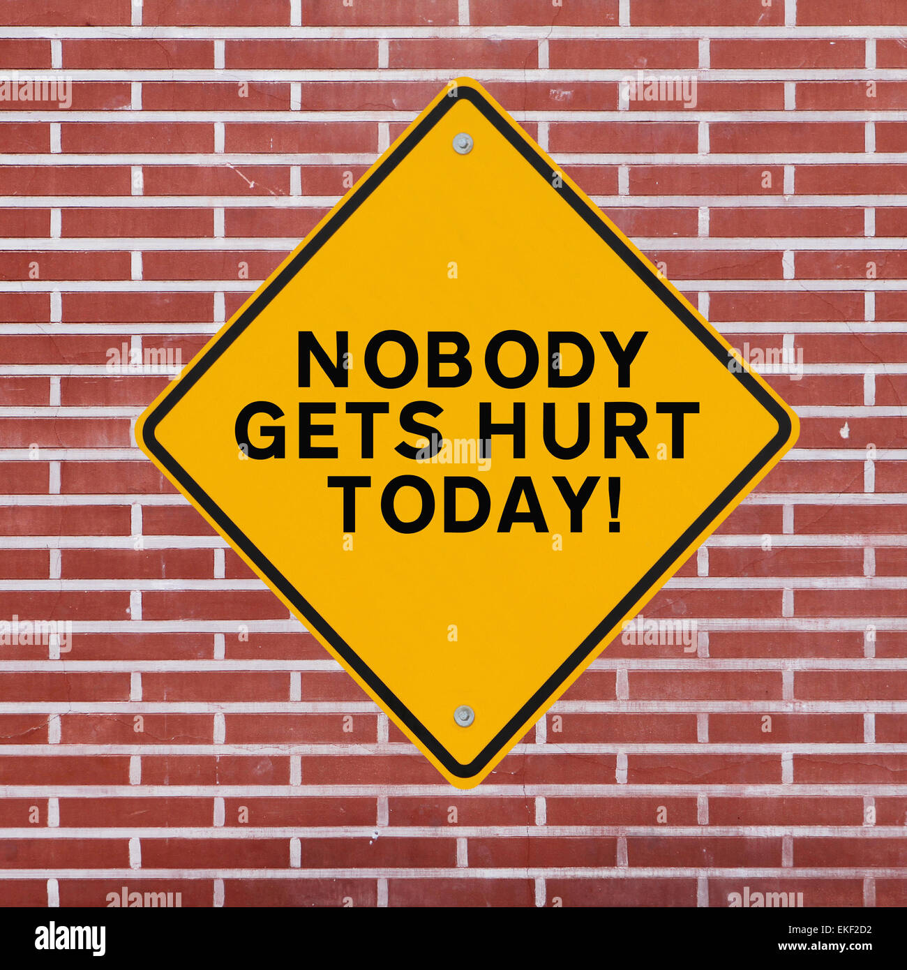 Nobody Gets Hurt Today Stock Photo - Alamy