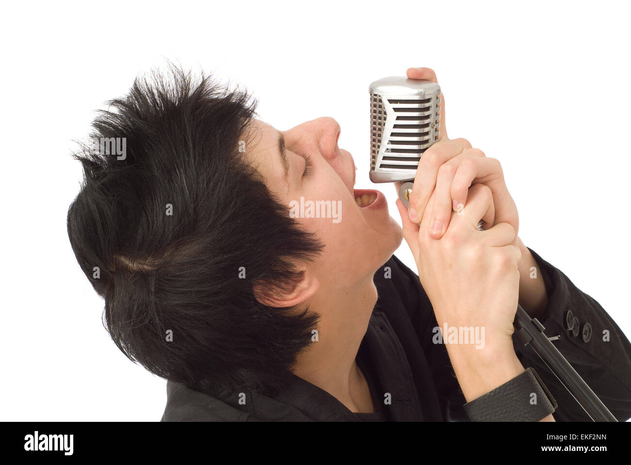 Male rock singer Stock Photo - Alamy