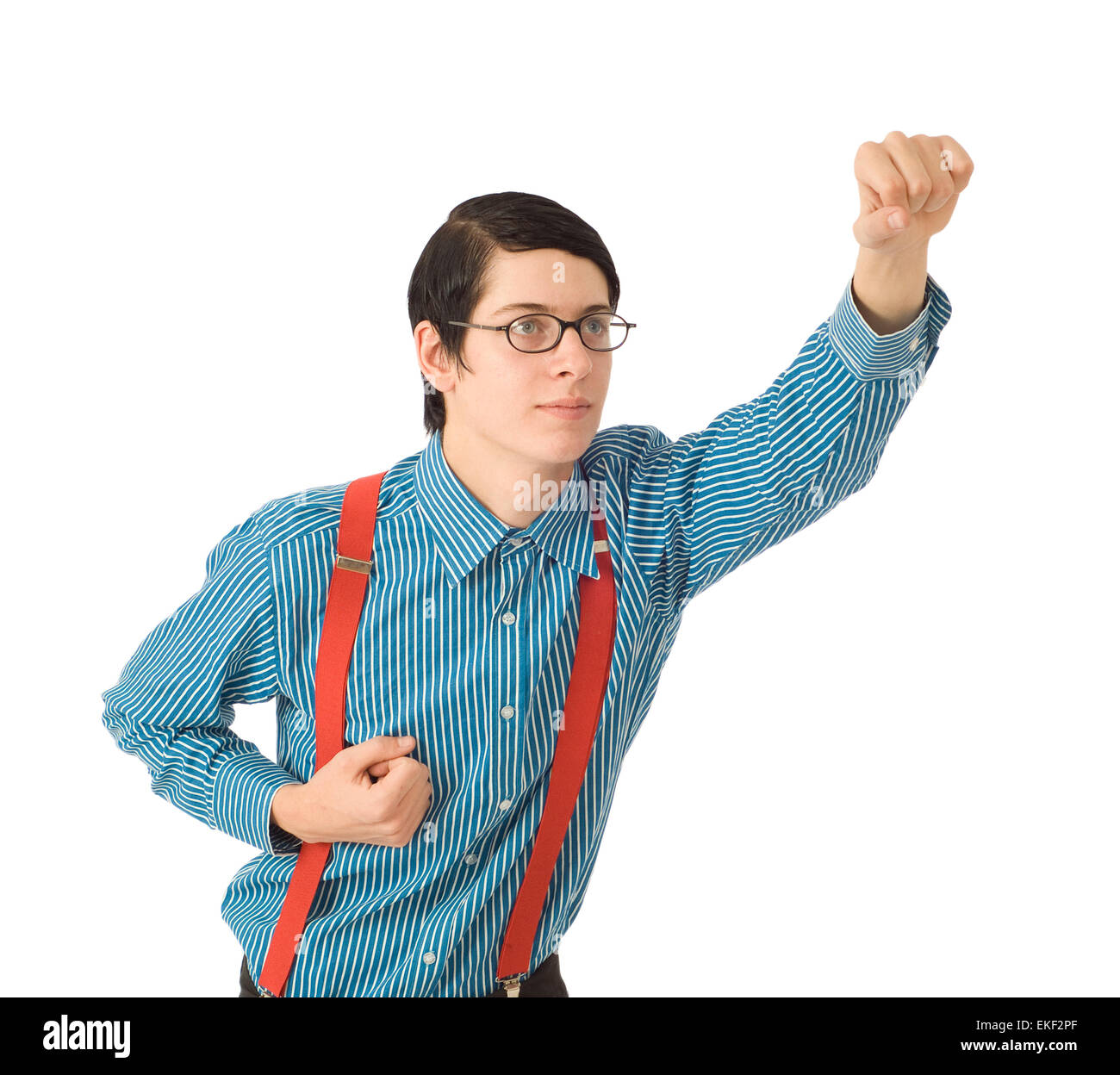 Nerd businessman superhero Stock Photo - Alamy