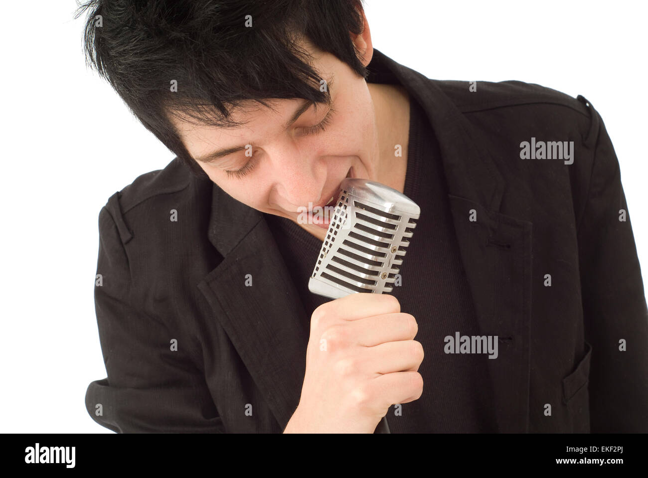 Male rock singer Stock Photo - Alamy