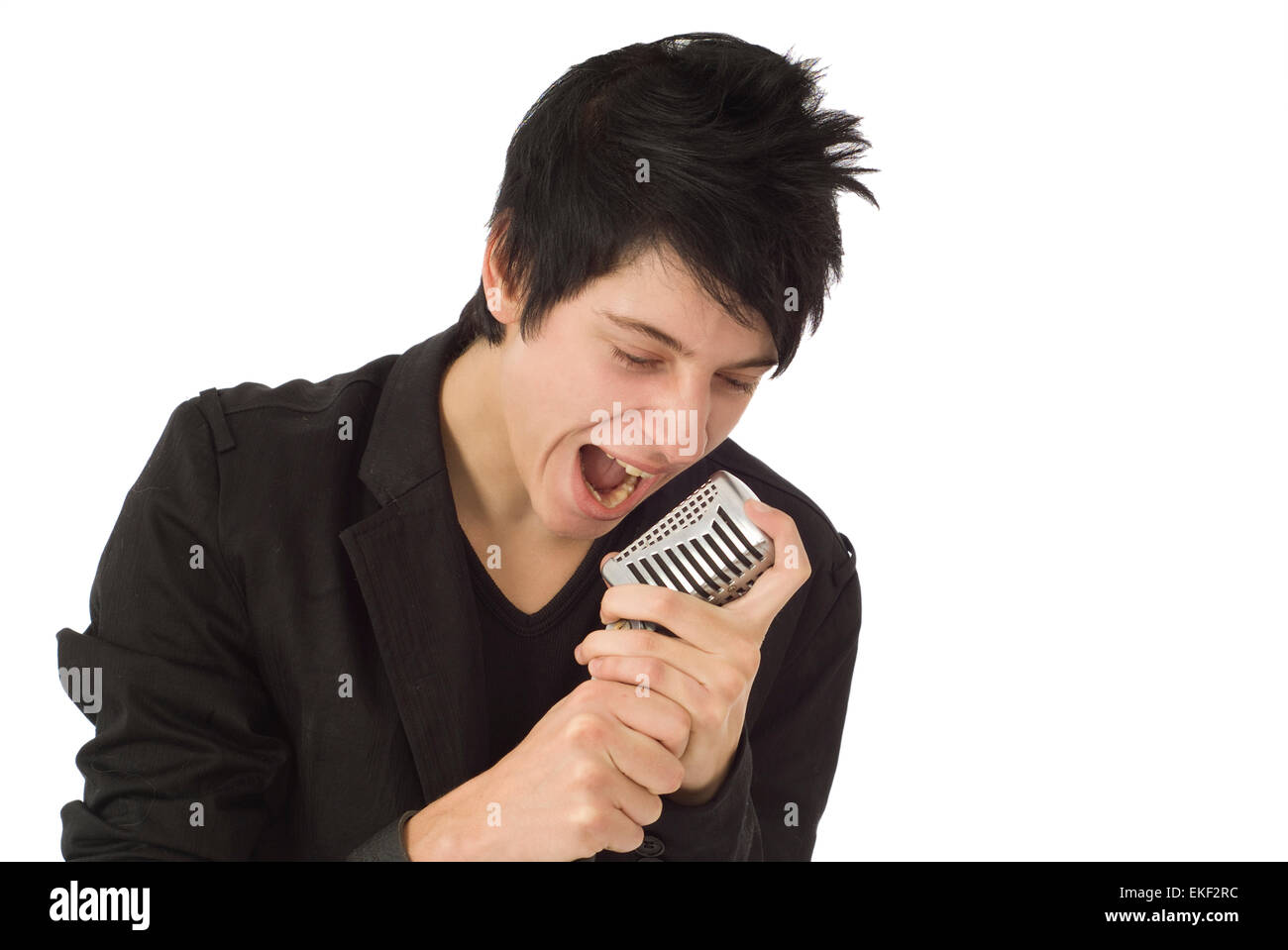 Male rock singer Stock Photo - Alamy
