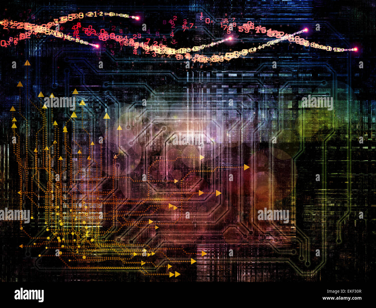 Abstract visualization complex digital network hi-res stock photography ...