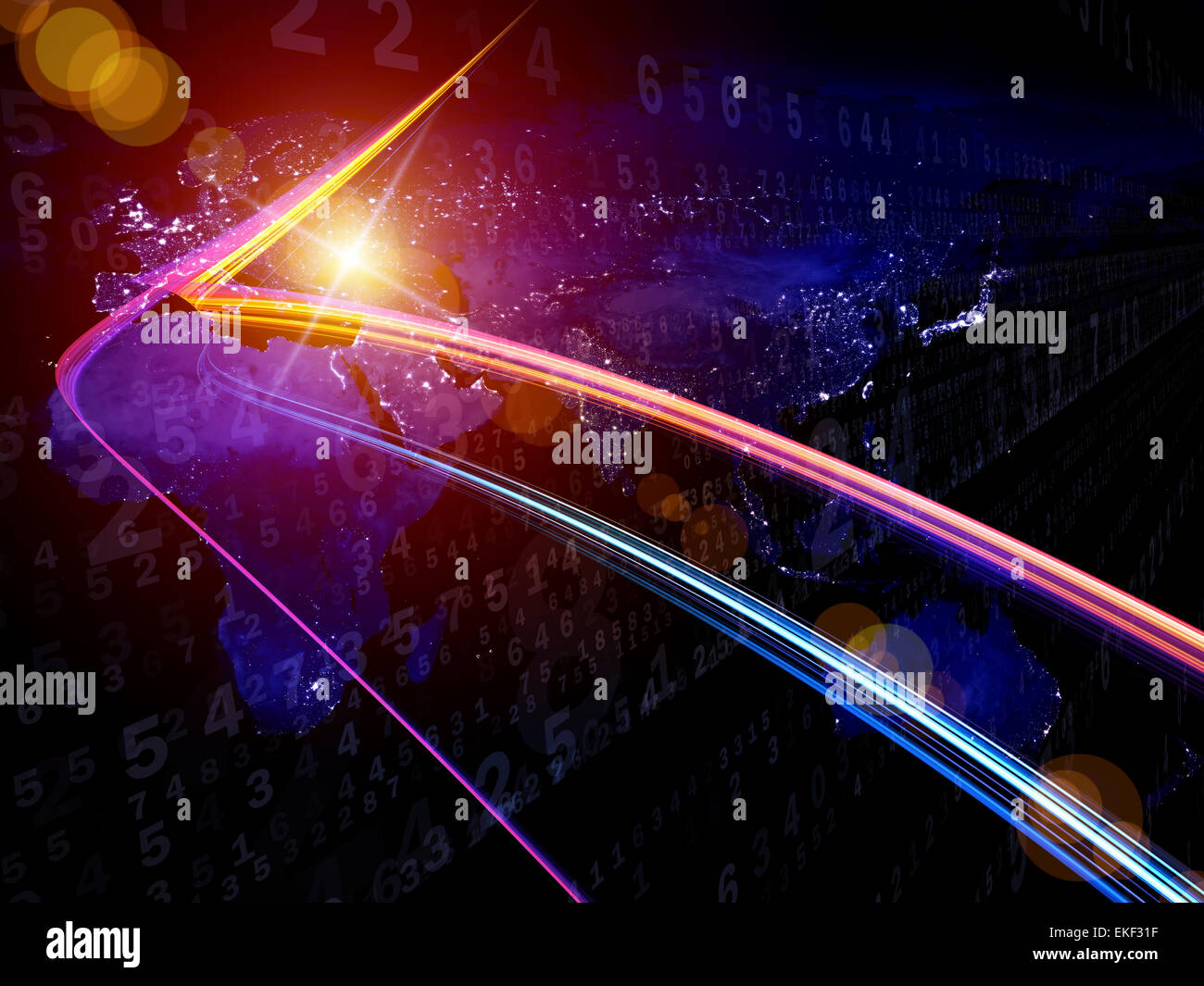 Numeric data streams hi-res stock photography and images - Alamy