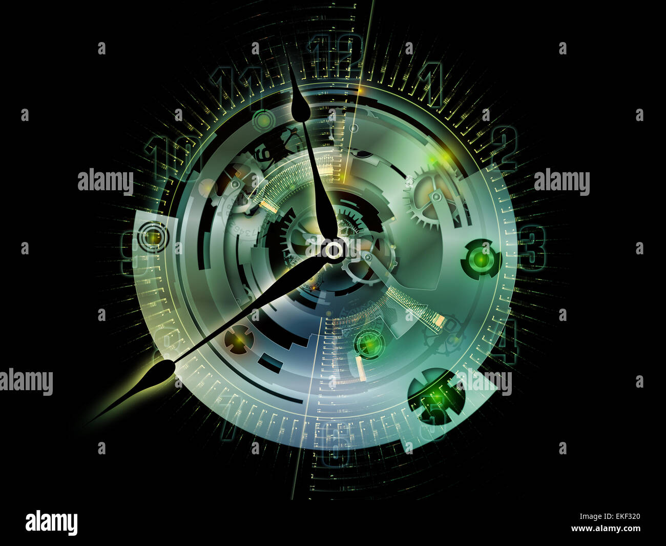 Lights of Clockwork Stock Photo - Alamy