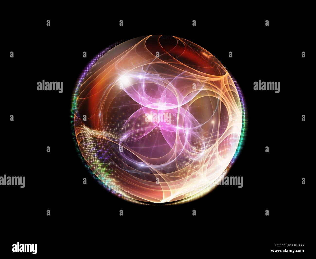 Visualization of Fractal Sphere Stock Photo - Alamy