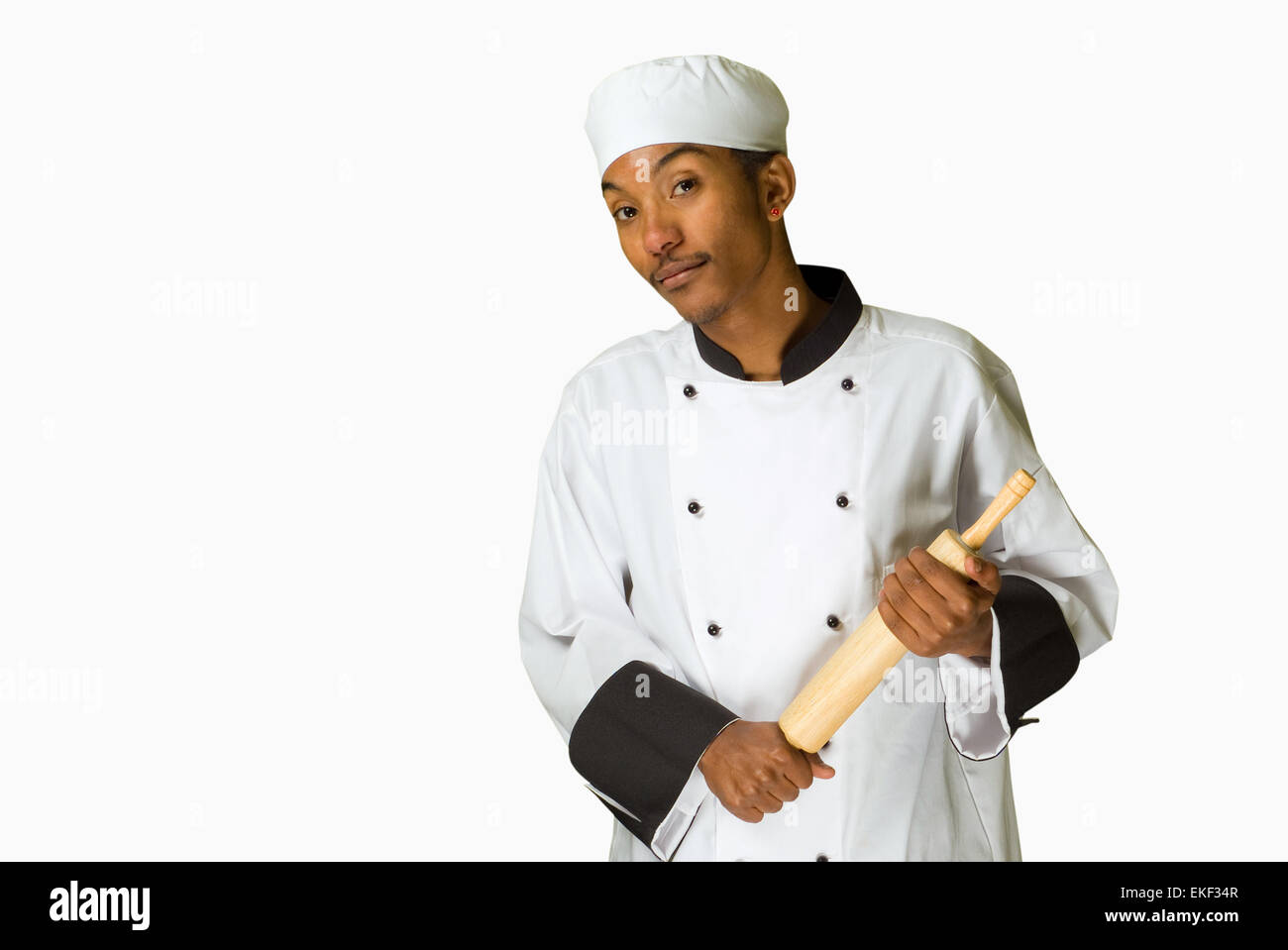 chef with rolling pin Stock Photo - Alamy