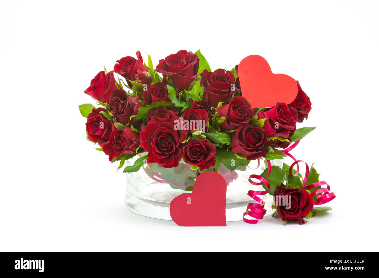 Bouquet with hearts Cut Out Stock Images & Pictures - Alamy