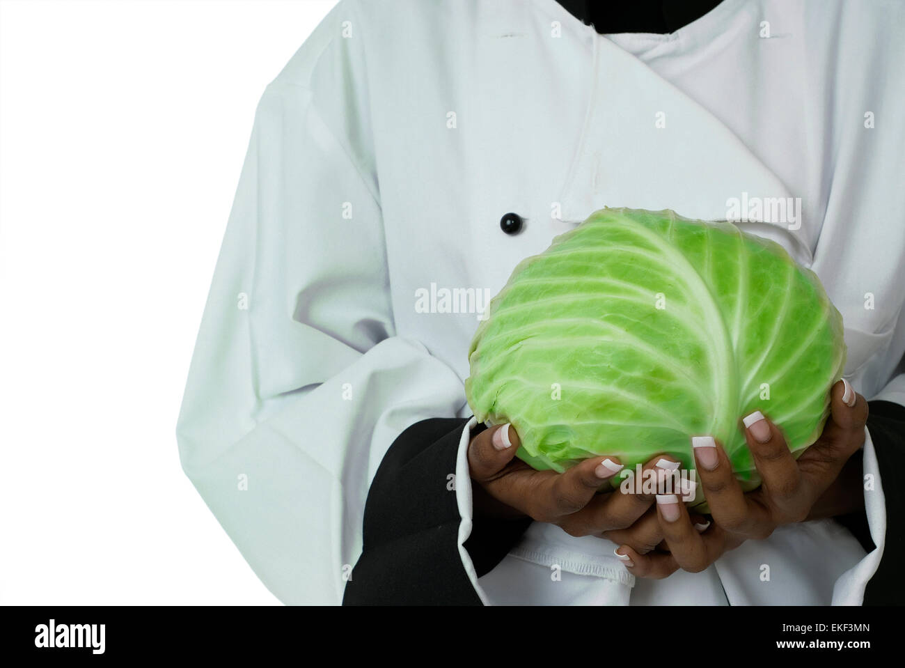 Chef and cabbage Stock Photo - Alamy