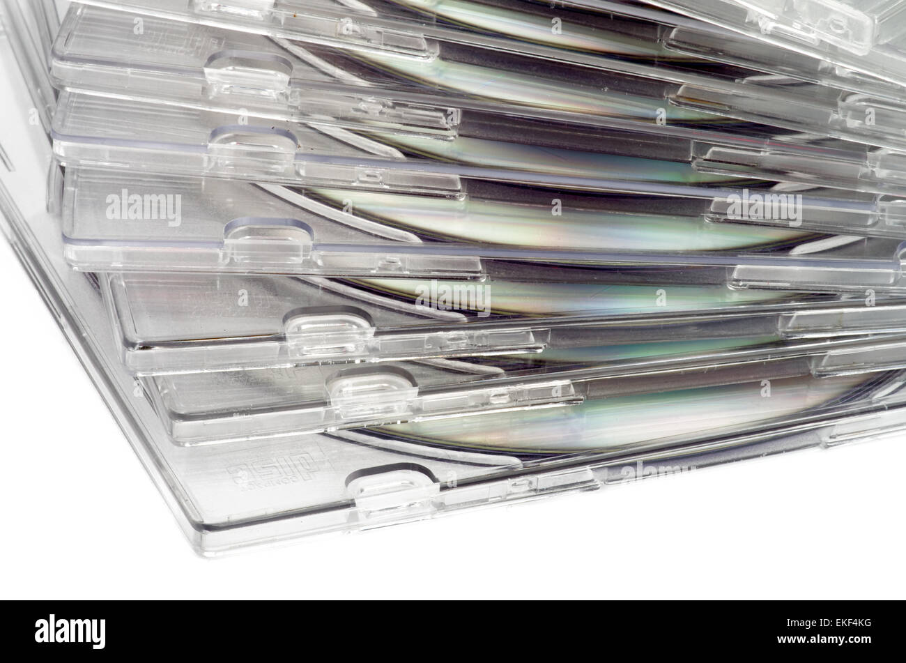 Stack of CD in Boxes Stock Photo - Alamy