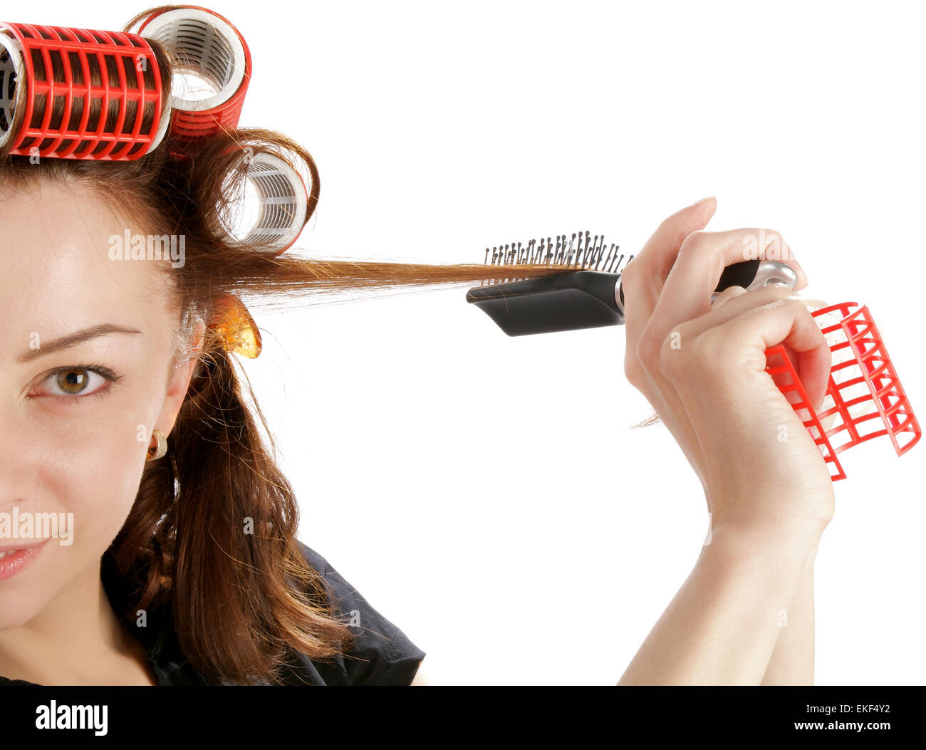 Plastic curlers hi-res stock photography and images - Alamy
