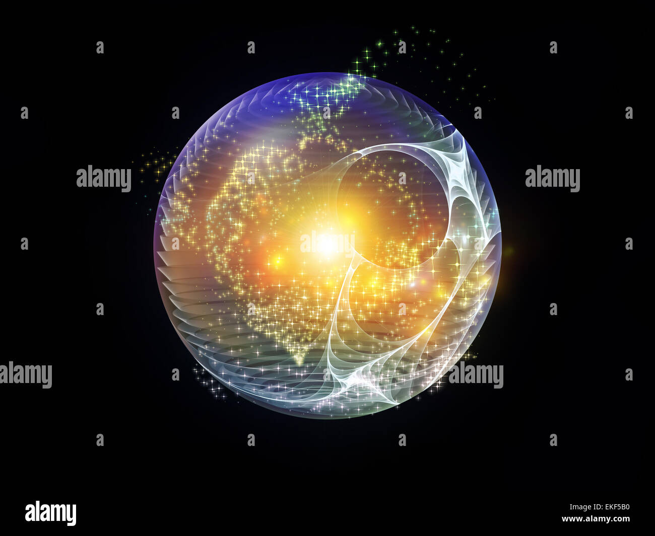 Visualization of Fractal Sphere Stock Photo - Alamy