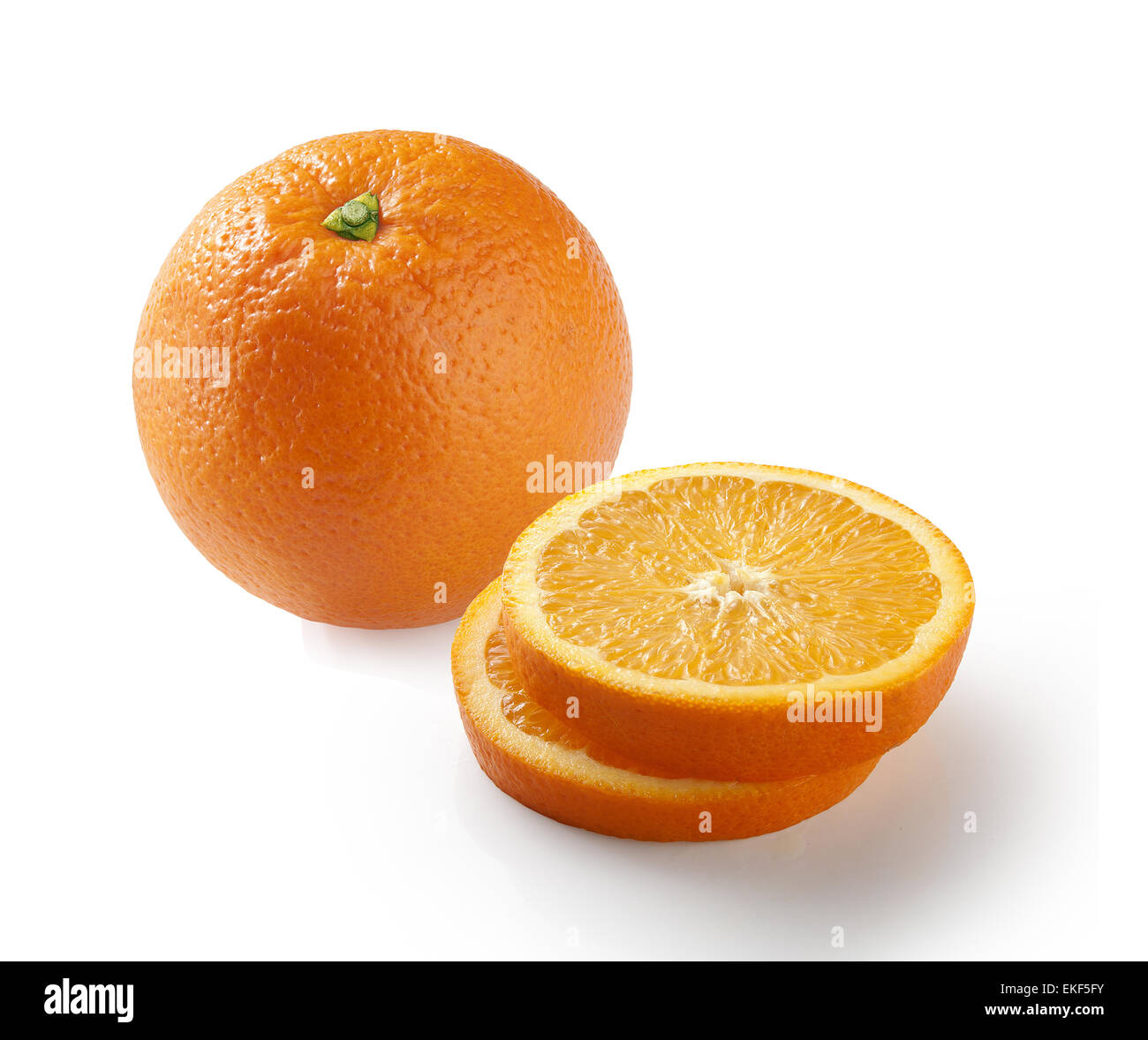 Pieces fresh oranges on Cut Out Stock Images & Pictures - Alamy