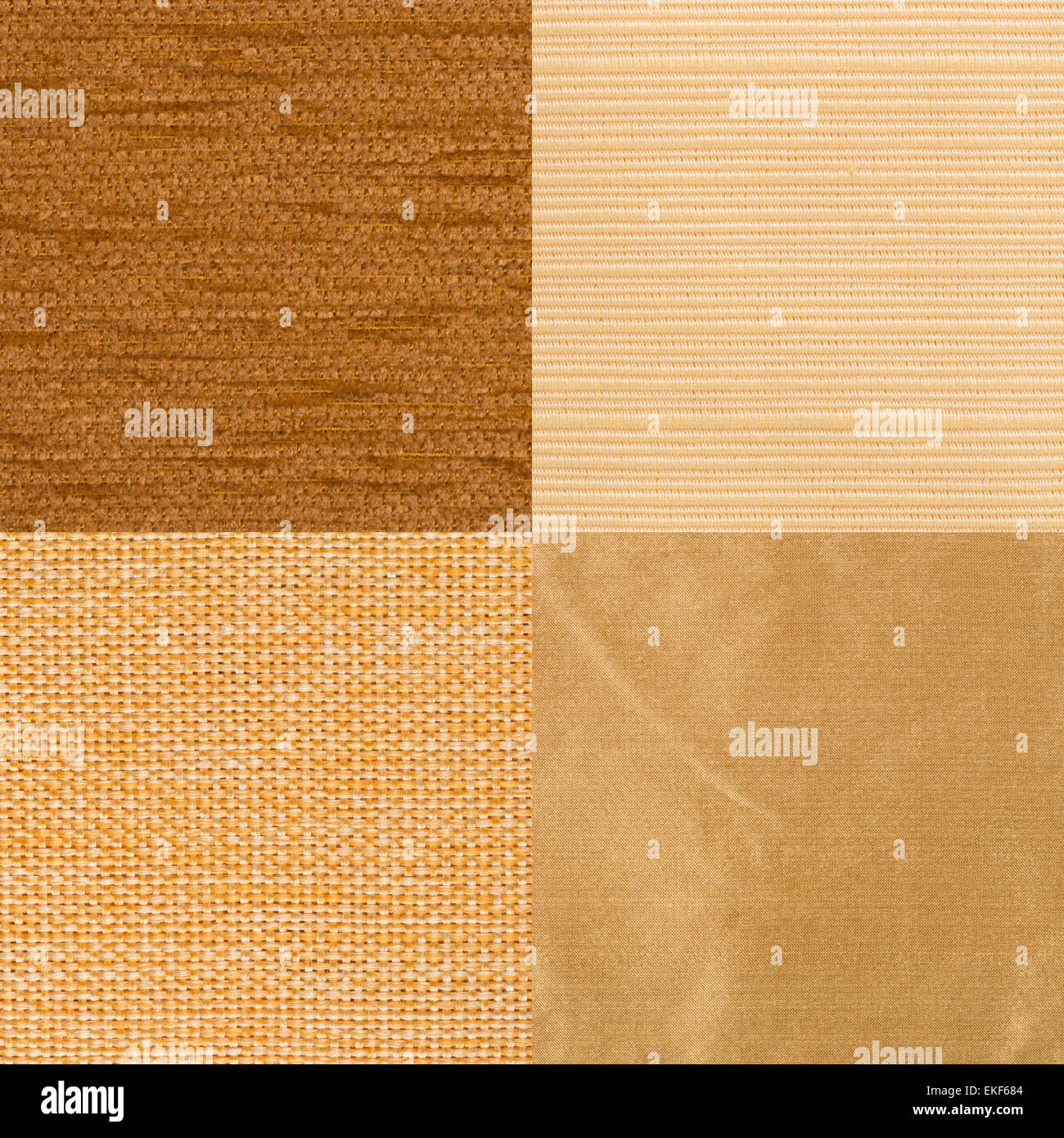 Set of yellow fabric samples, texture background Stock Photo - Alamy