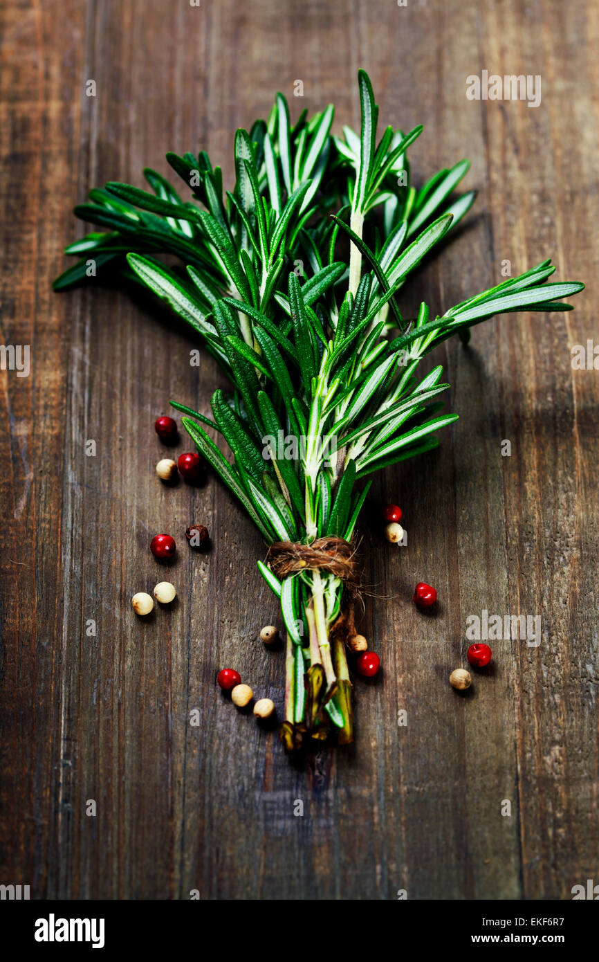 Rosemary and pepper Stock Photo - Alamy