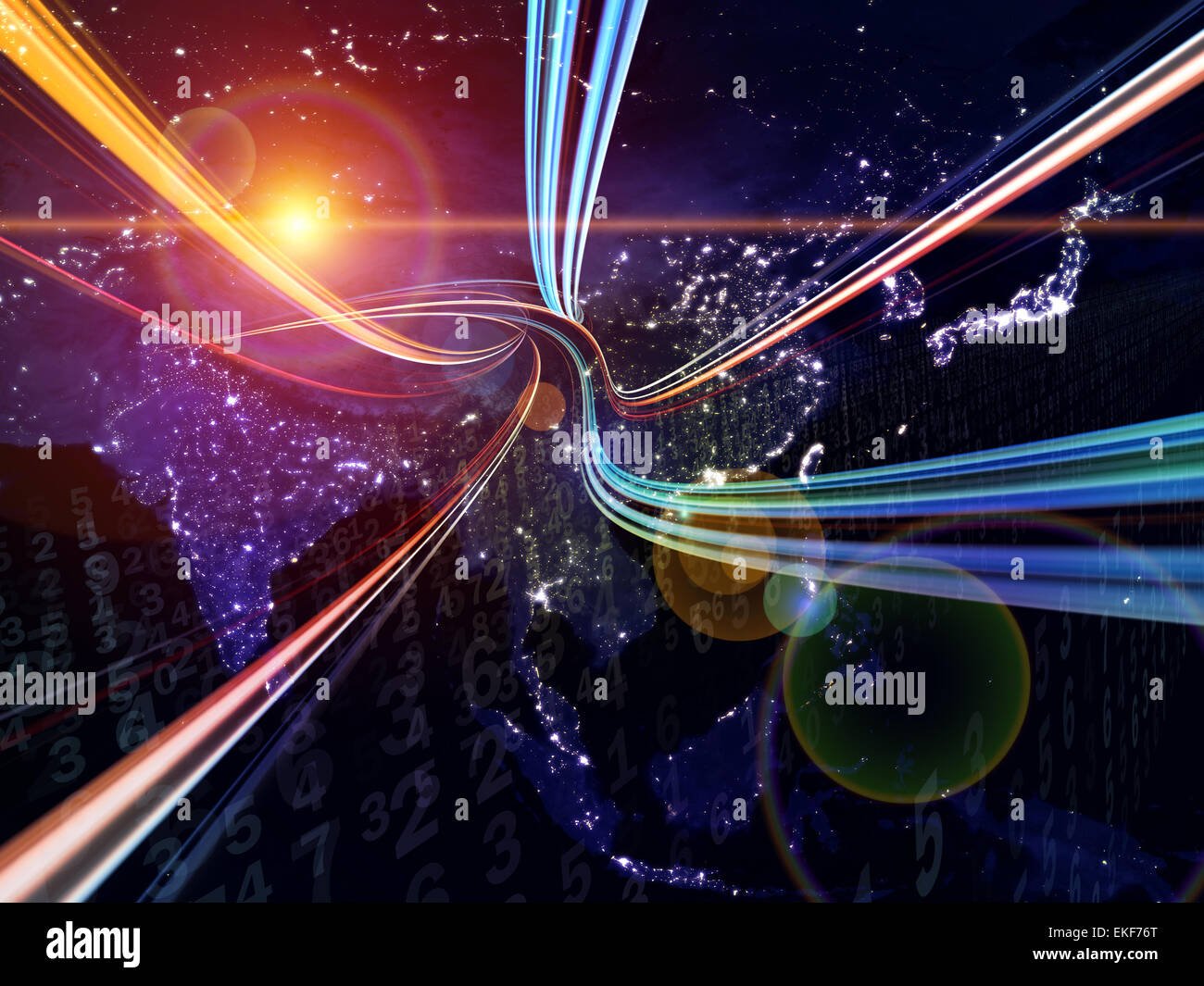 Numeric data streams hi-res stock photography and images - Alamy