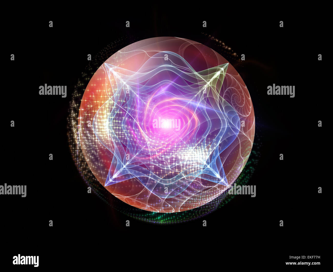 Fractal Sphere Element Stock Photo - Alamy