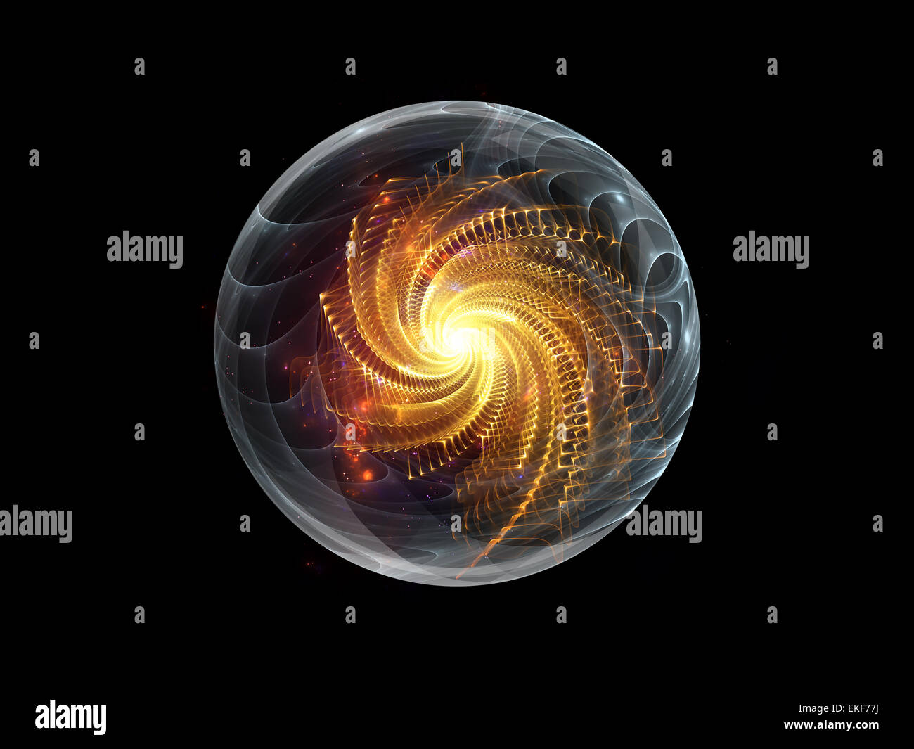 Fractal Sphere Design Stock Photo - Alamy