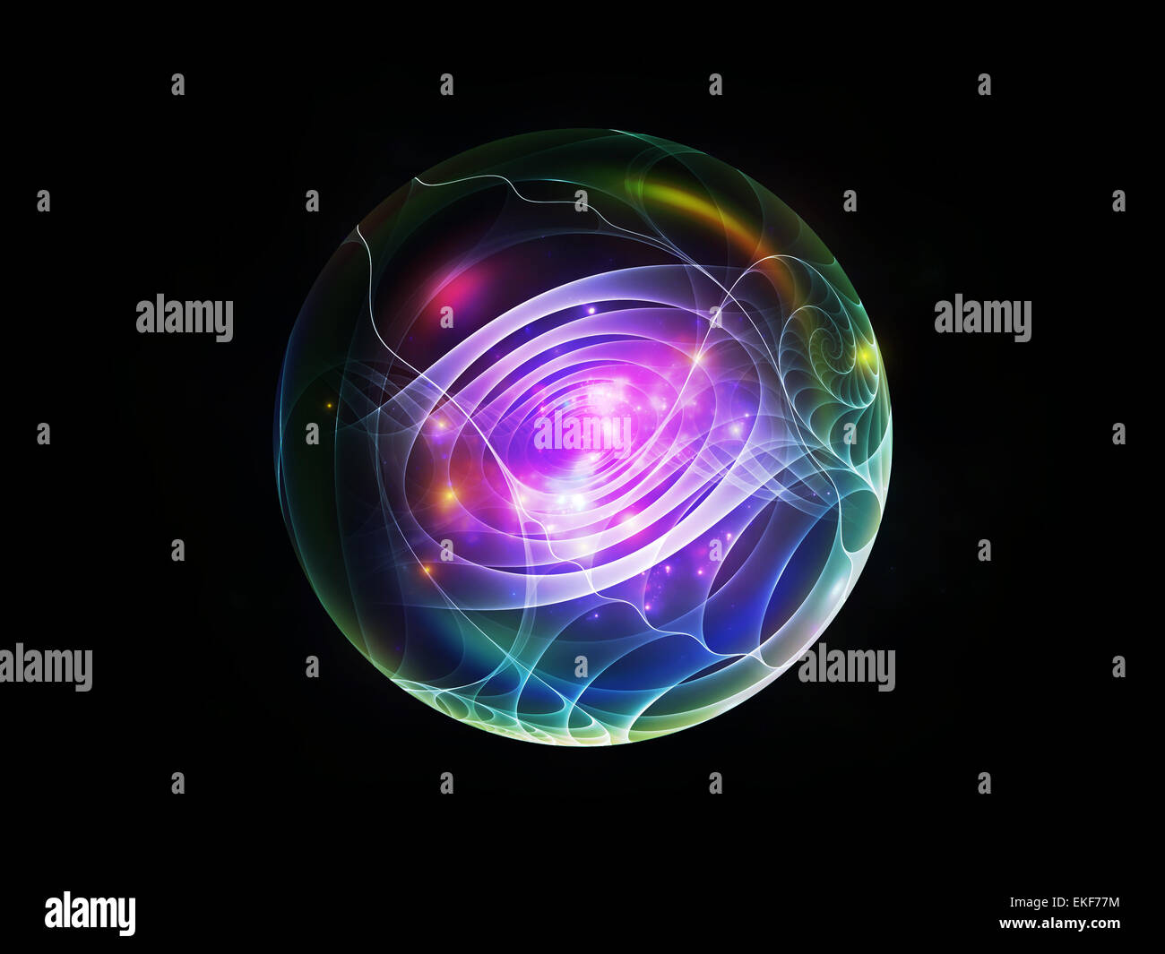 Fractal Sphere Background Stock Photo - Alamy