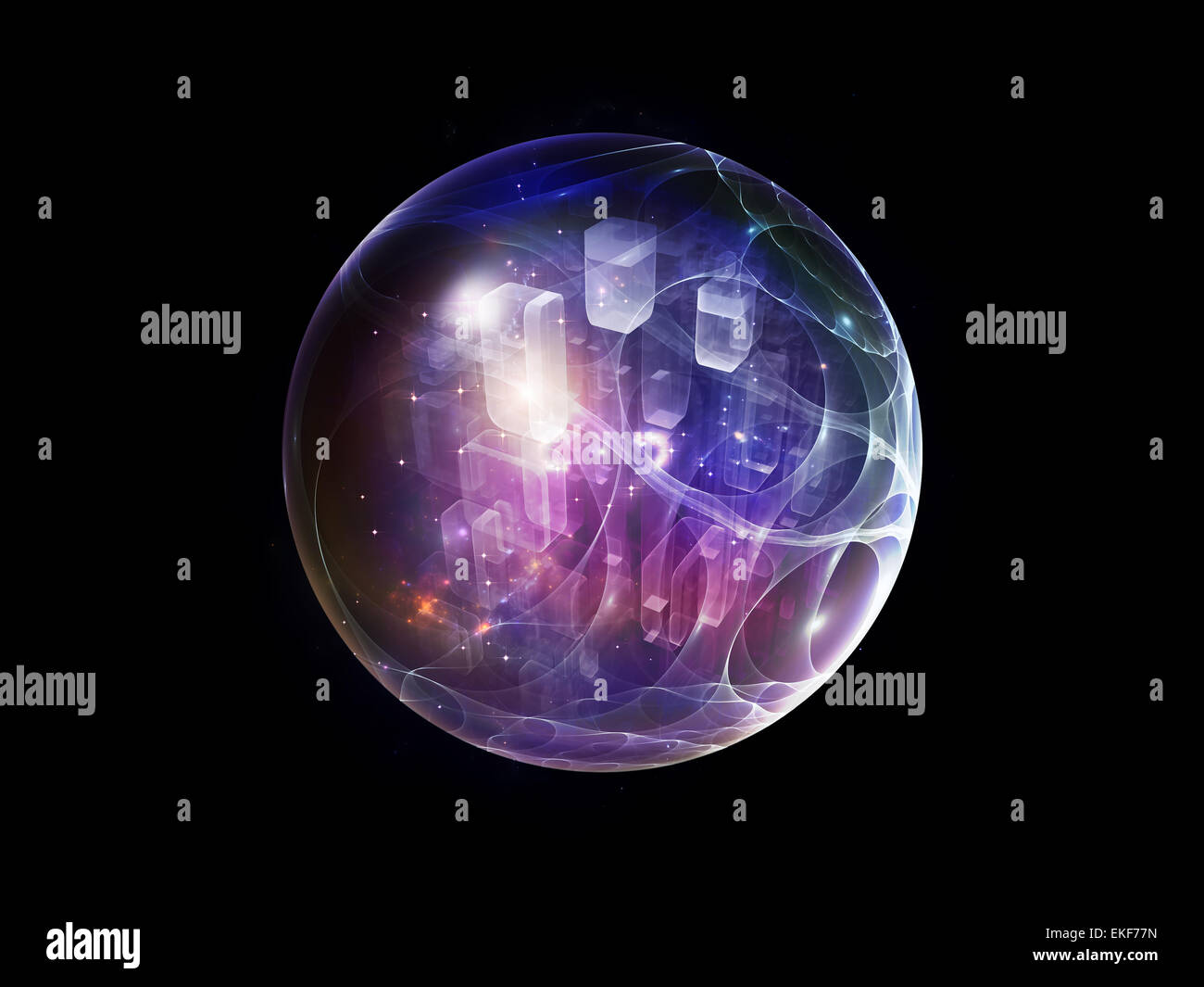 Layers of Fractal Sphere Stock Photo - Alamy