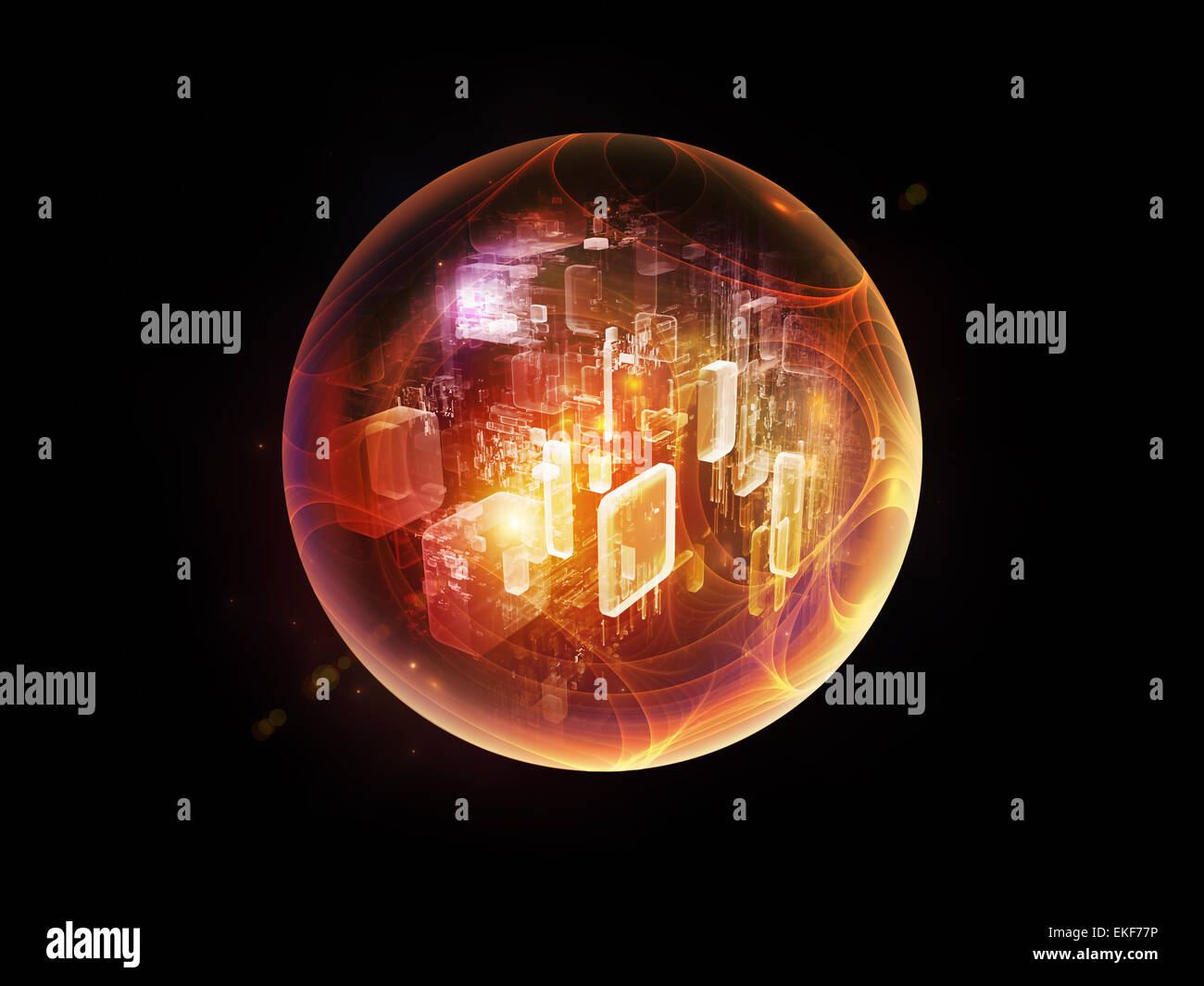Layers of Fractal Sphere Stock Photo - Alamy