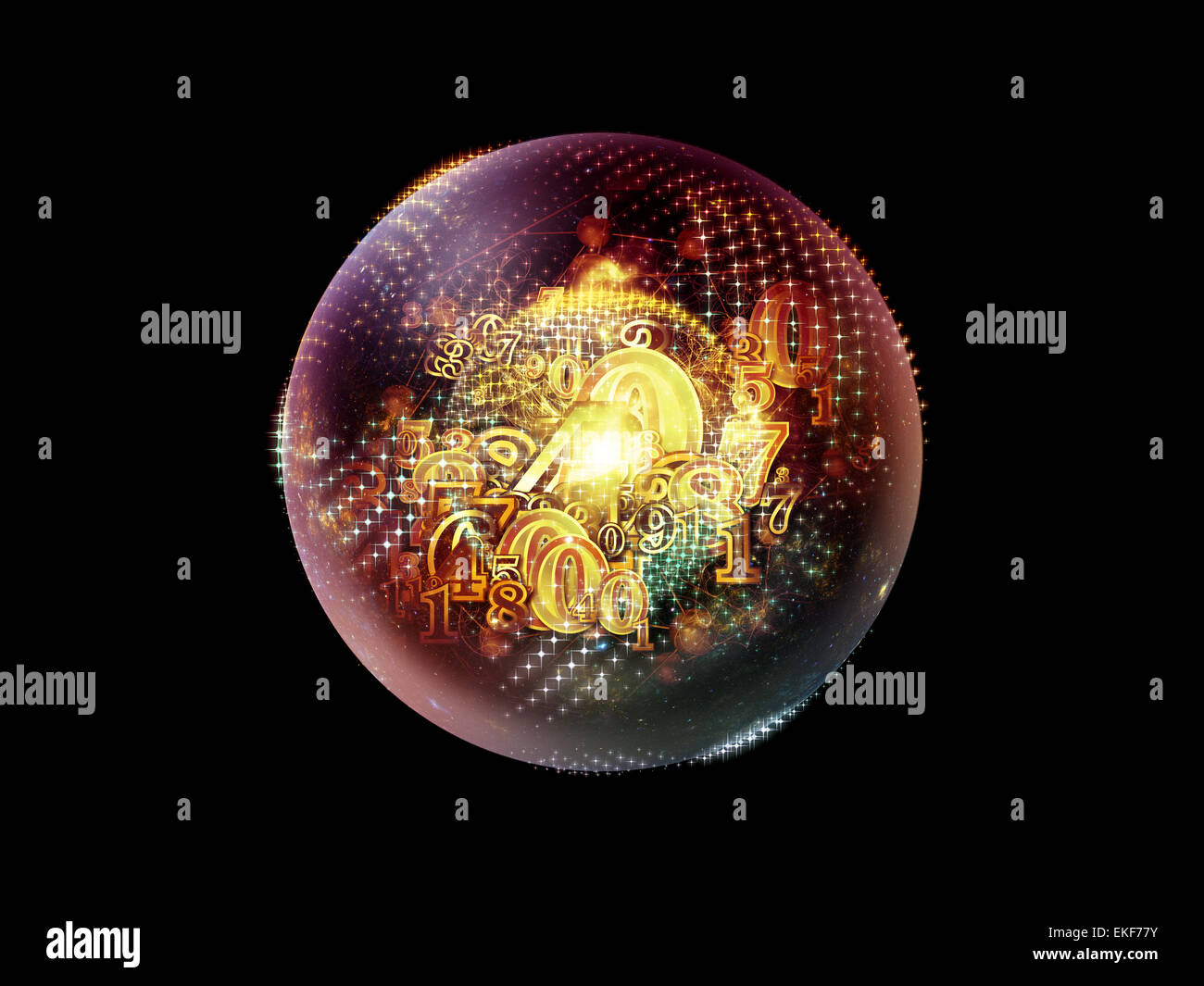Numbers of Fractal Sphere Stock Photo - Alamy