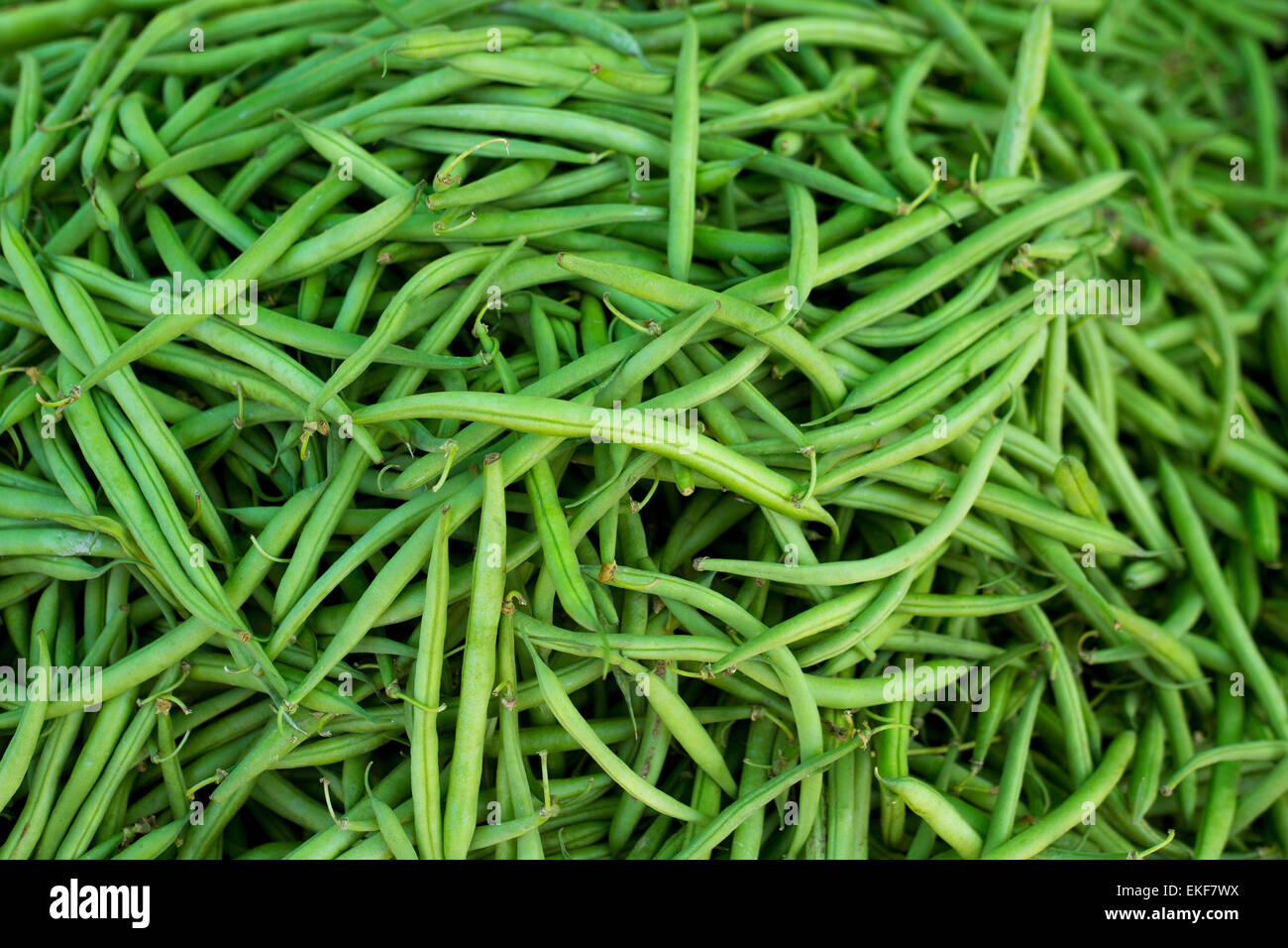 green beans in Market vegetables food textures Stock Photo - Alamy