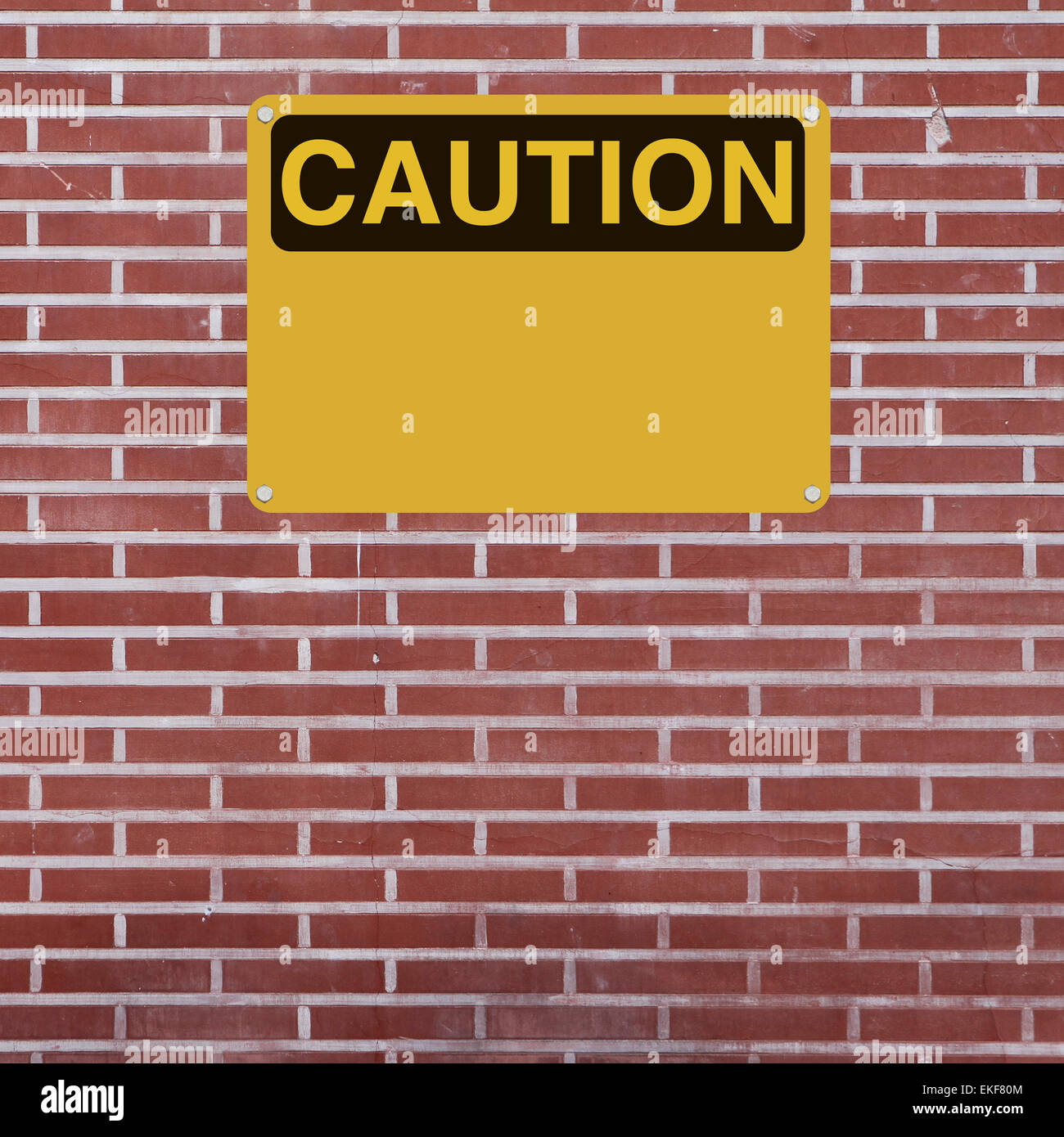 Blank Caution Sign Stock Photo - Alamy