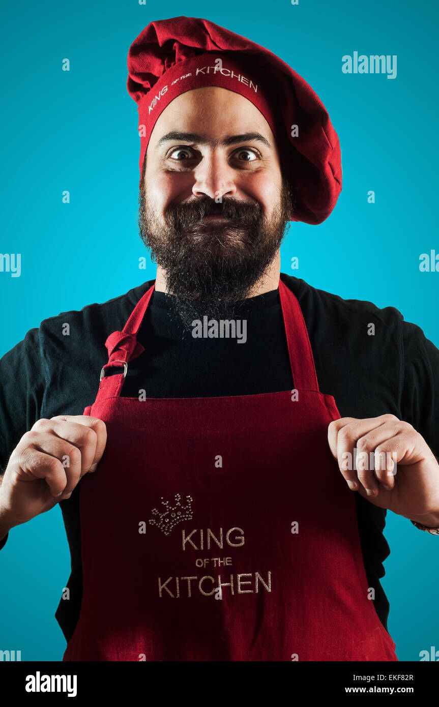 happy bearded chubby chef Stock Photo - Alamy