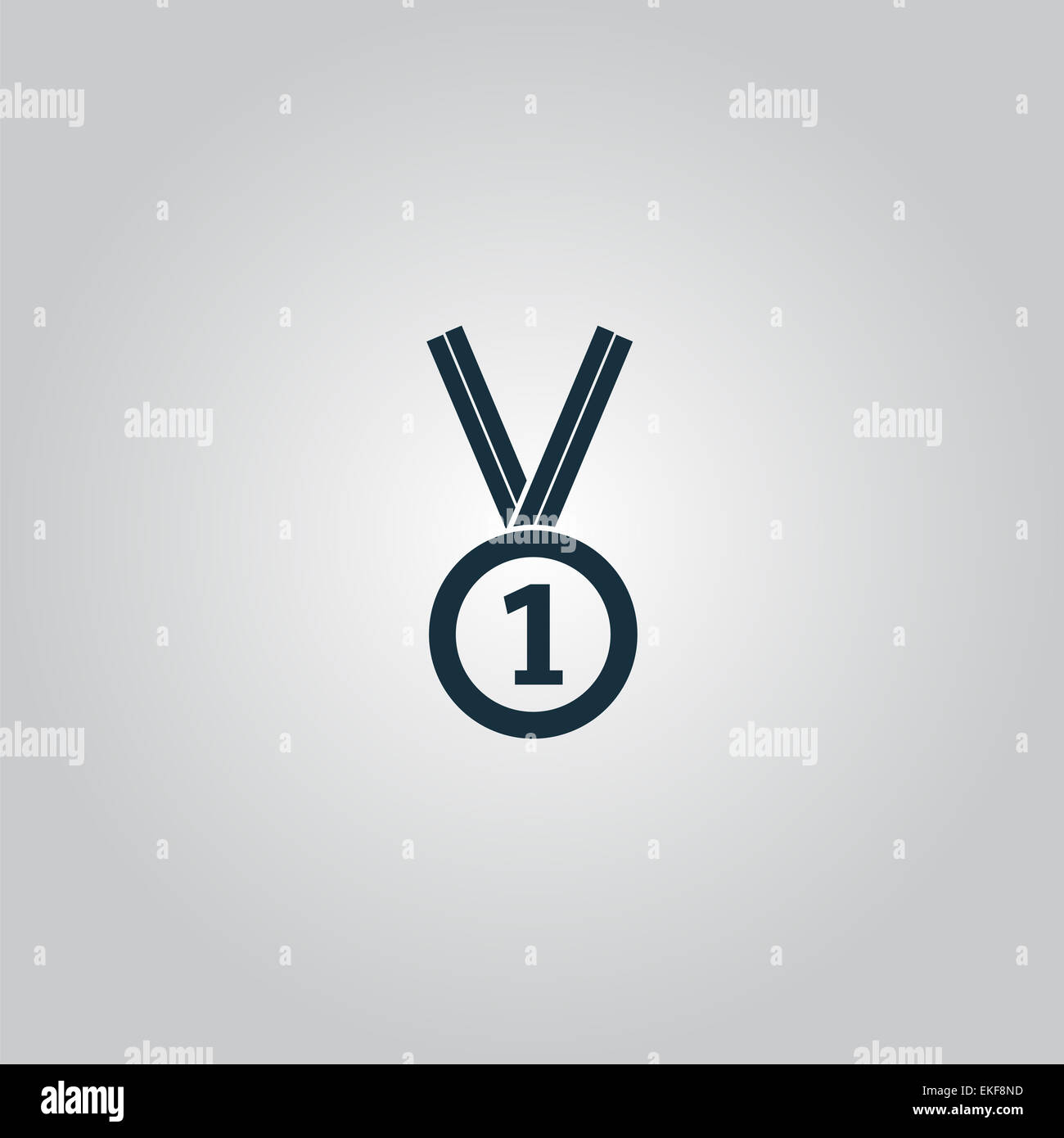 Medal icon vector simple hi-res stock photography and images - Alamy