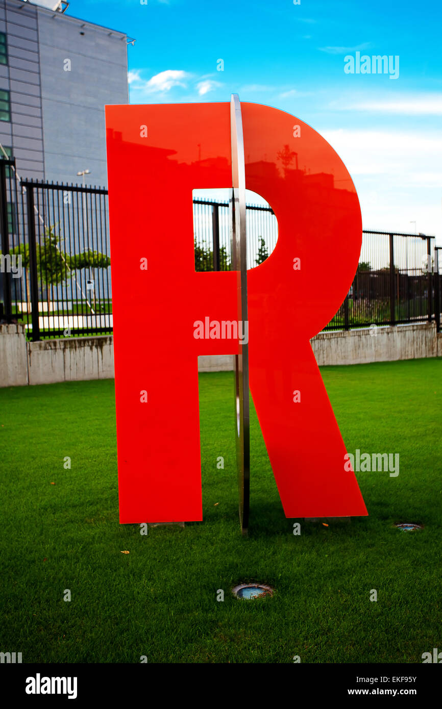 big orange letter r Stock Photo - Alamy