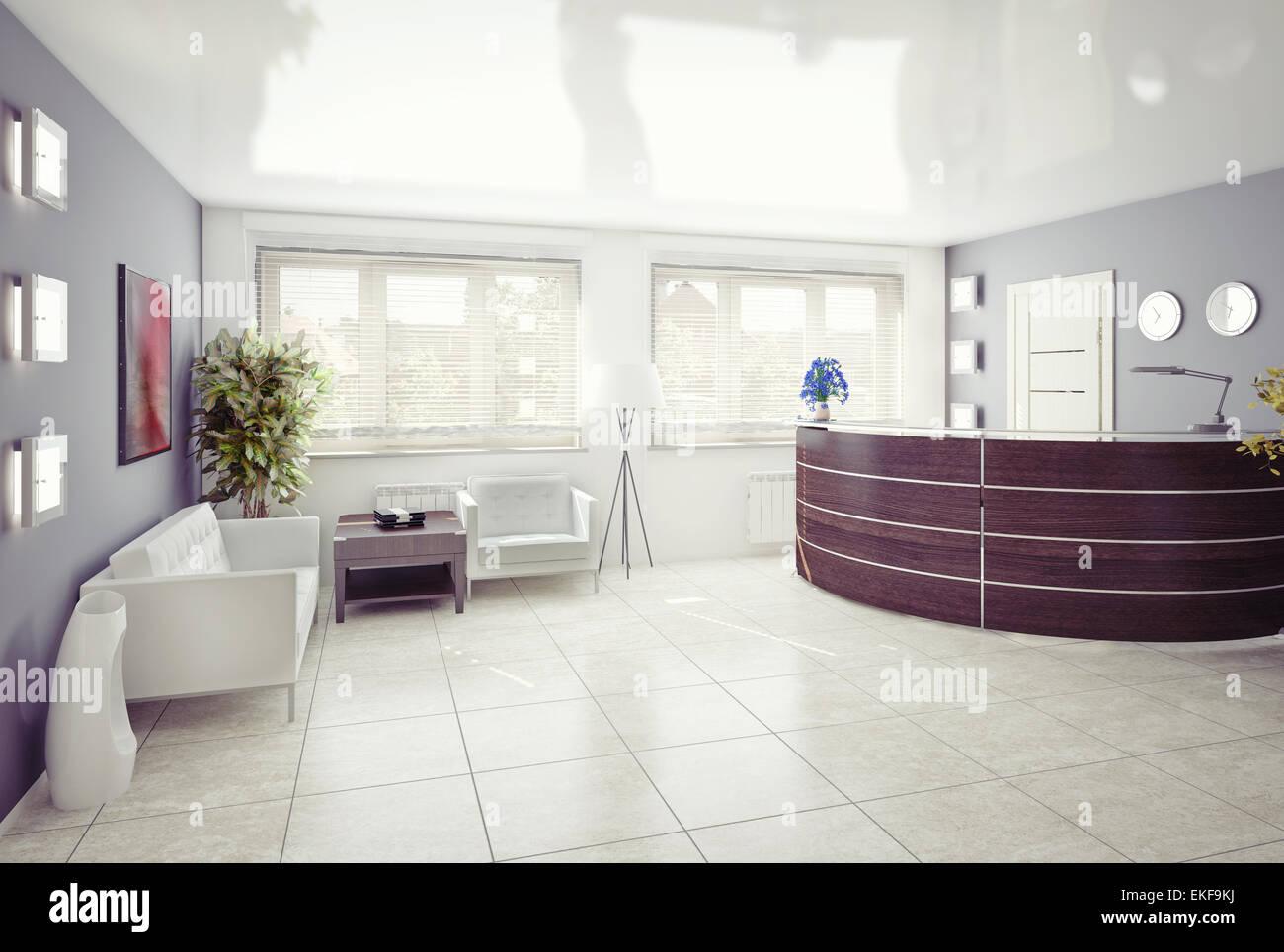 Office interior reception waiting area hi-res stock photography and ...