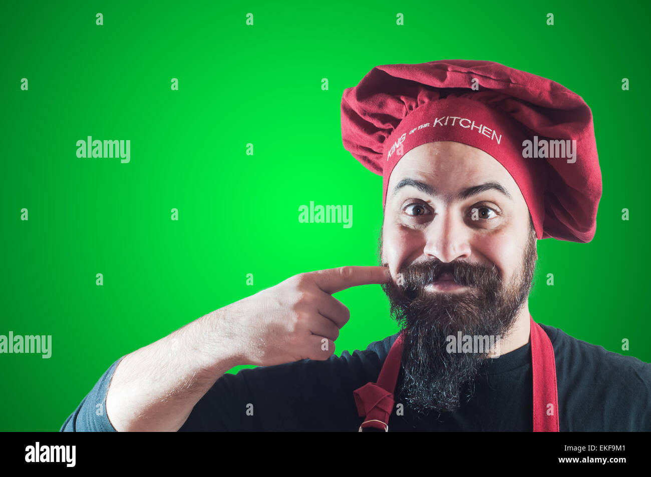 happy bearded chubby chef Stock Photo - Alamy